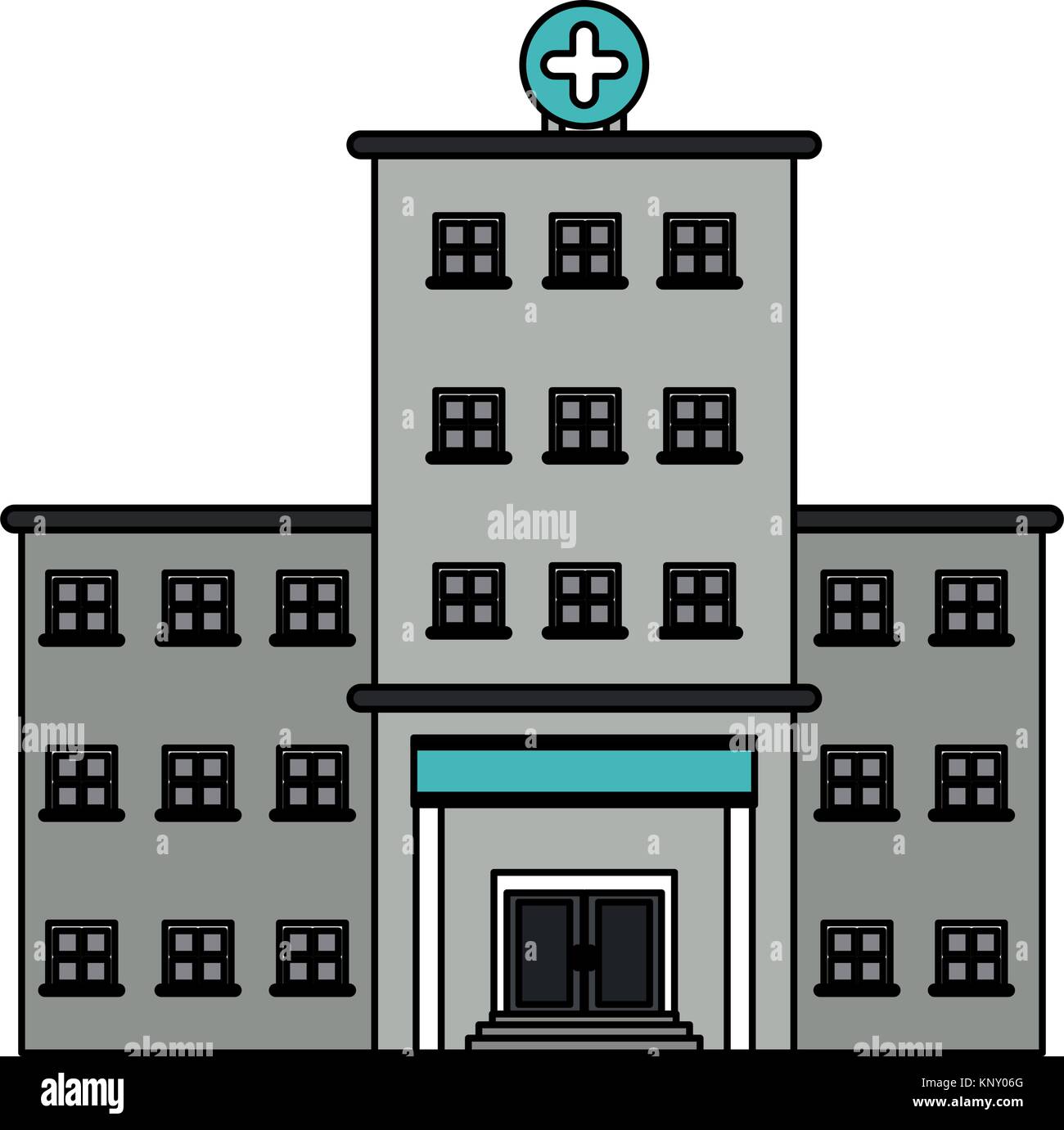 Hospital building symbol Stock Vector Image & Art - Alamy