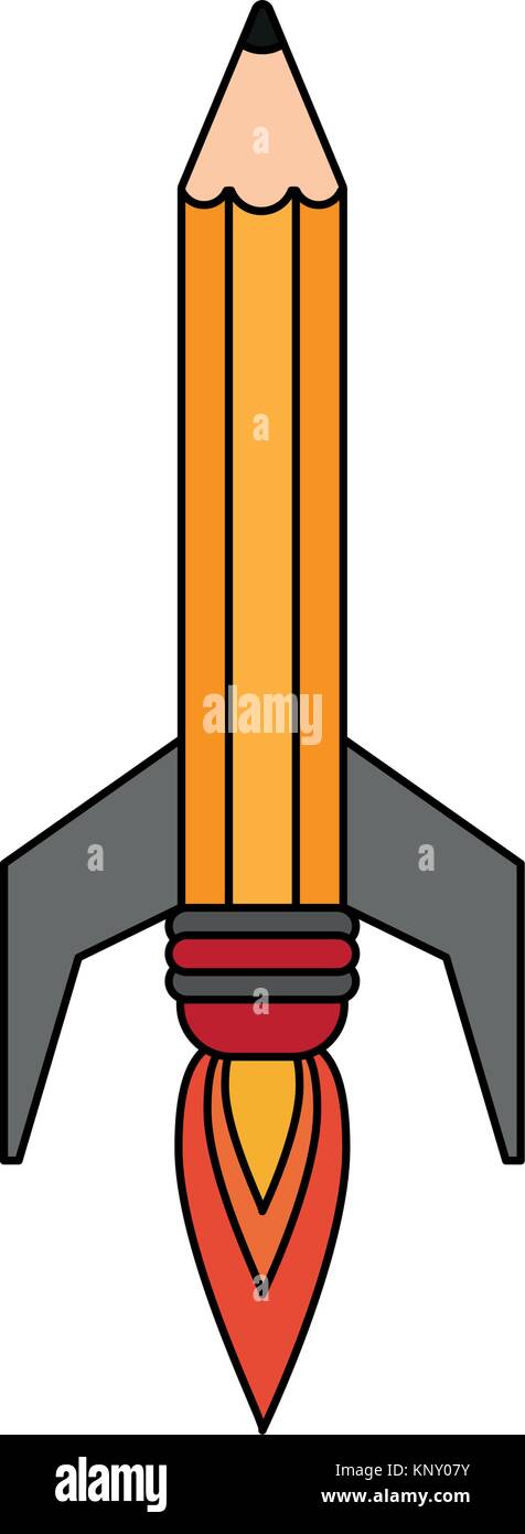 rocket pencil symbol Stock Vector Image & Art - Alamy