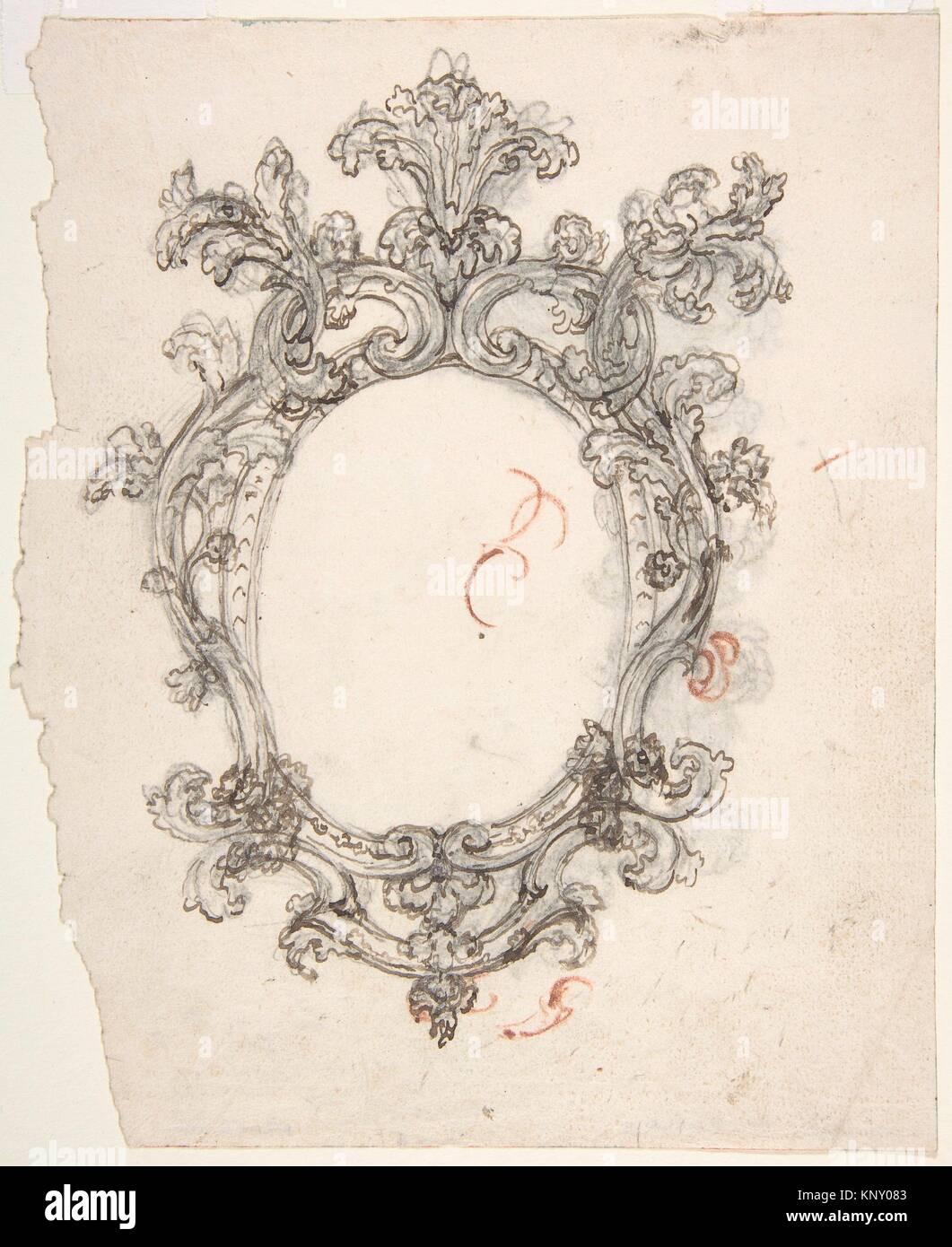 Oval Filigree Frame Drawing