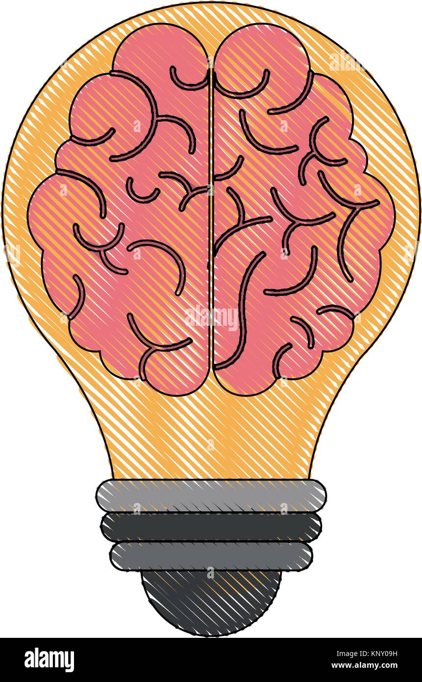 Bulb with brain Stock Vector Image & Art - Alamy