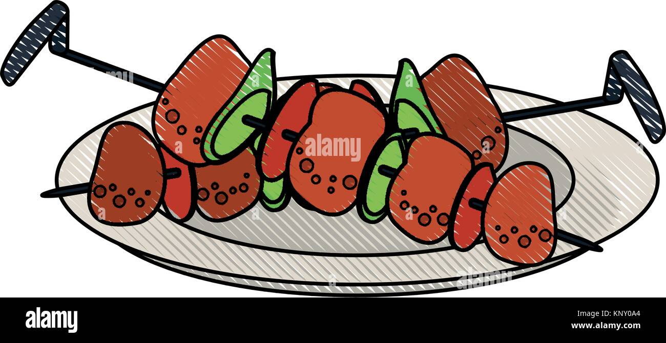 Bbq stick Stock Vector Images - Alamy