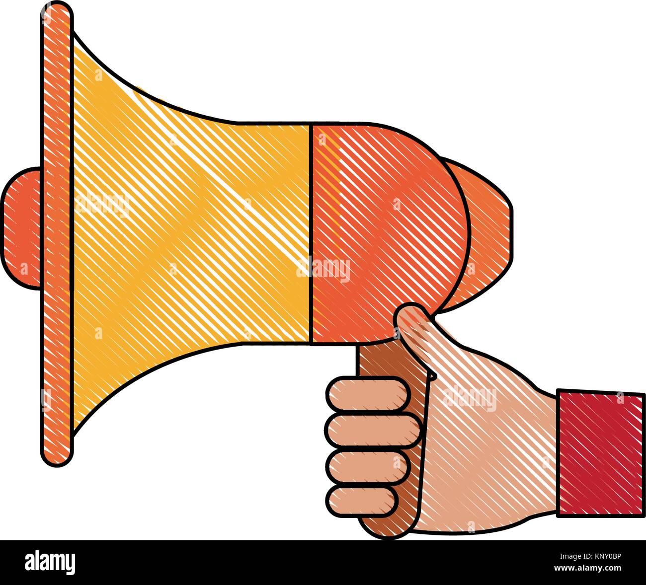 Hand holding bullhorn Stock Vector Image & Art - Alamy