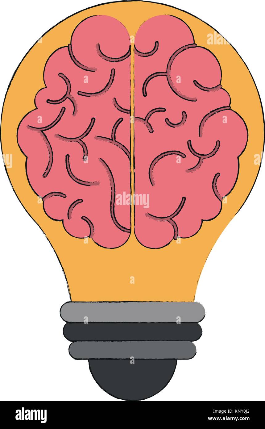Bulb with brain Stock Vector Image & Art - Alamy