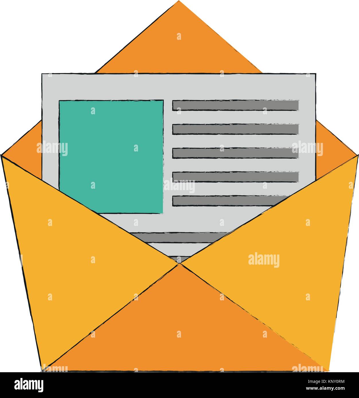 Envelope open symbol Stock Vector Image & Art - Alamy