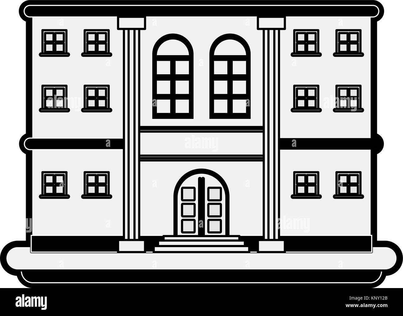 mansion with columns Stock Vector Image & Art - Alamy