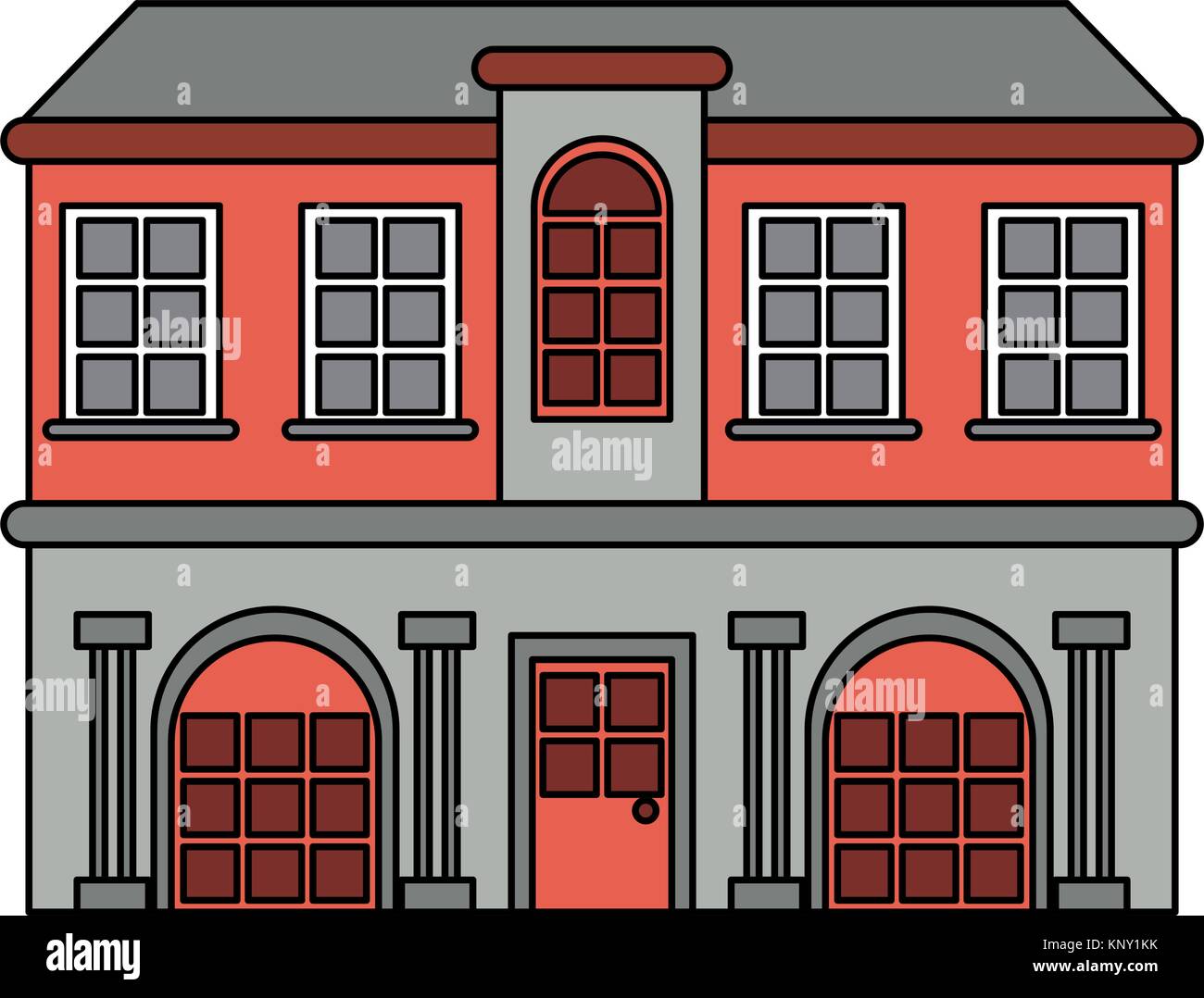 mansion with columns Stock Vector Image & Art - Alamy