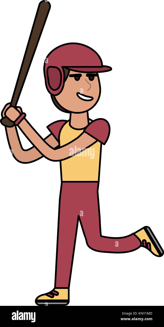 Man playing baseball cartoon Stock Vector Image & Art - Alamy