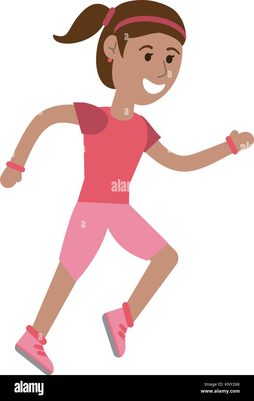 Woman running cartoon Stock Vector Image & Art - Alamy
