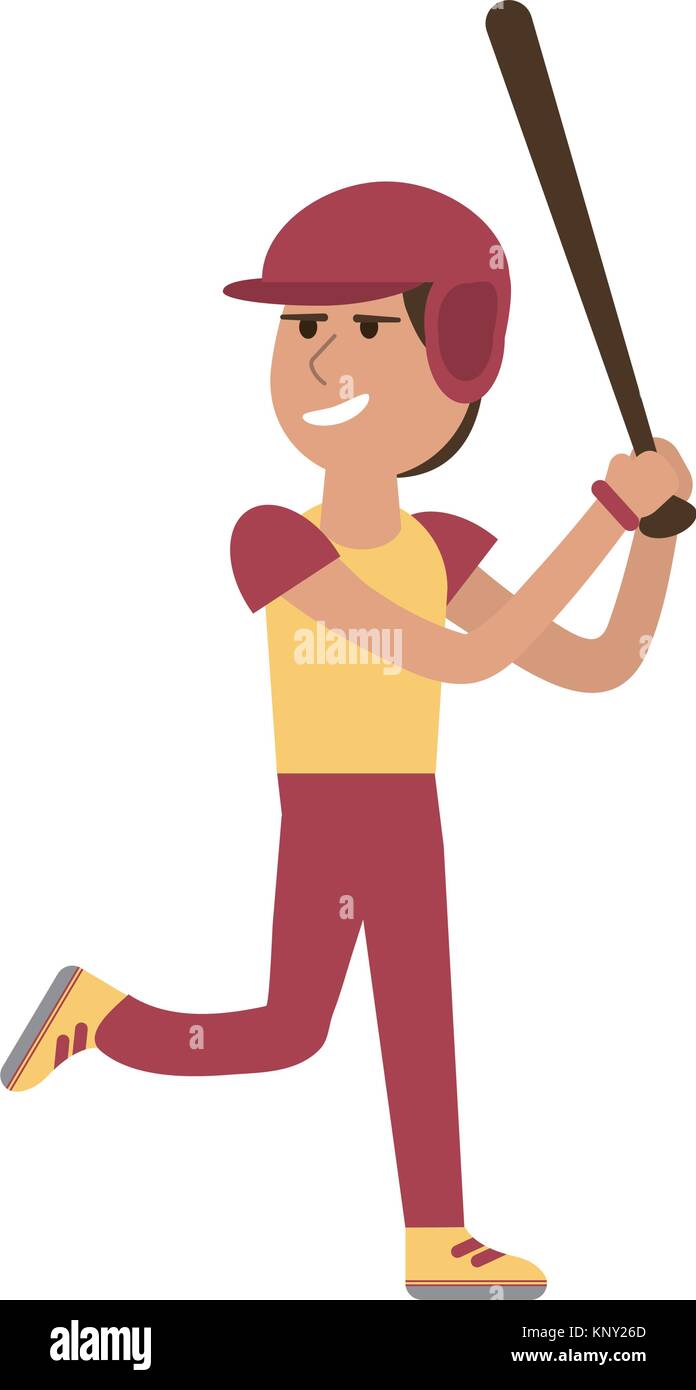 Man playing baseball cartoon Stock Vector Image & Art - Alamy