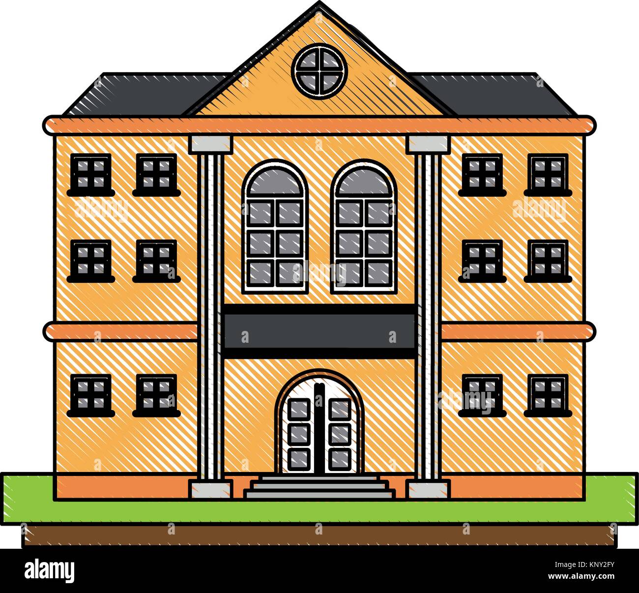mansion with columns Stock Vector Image & Art - Alamy