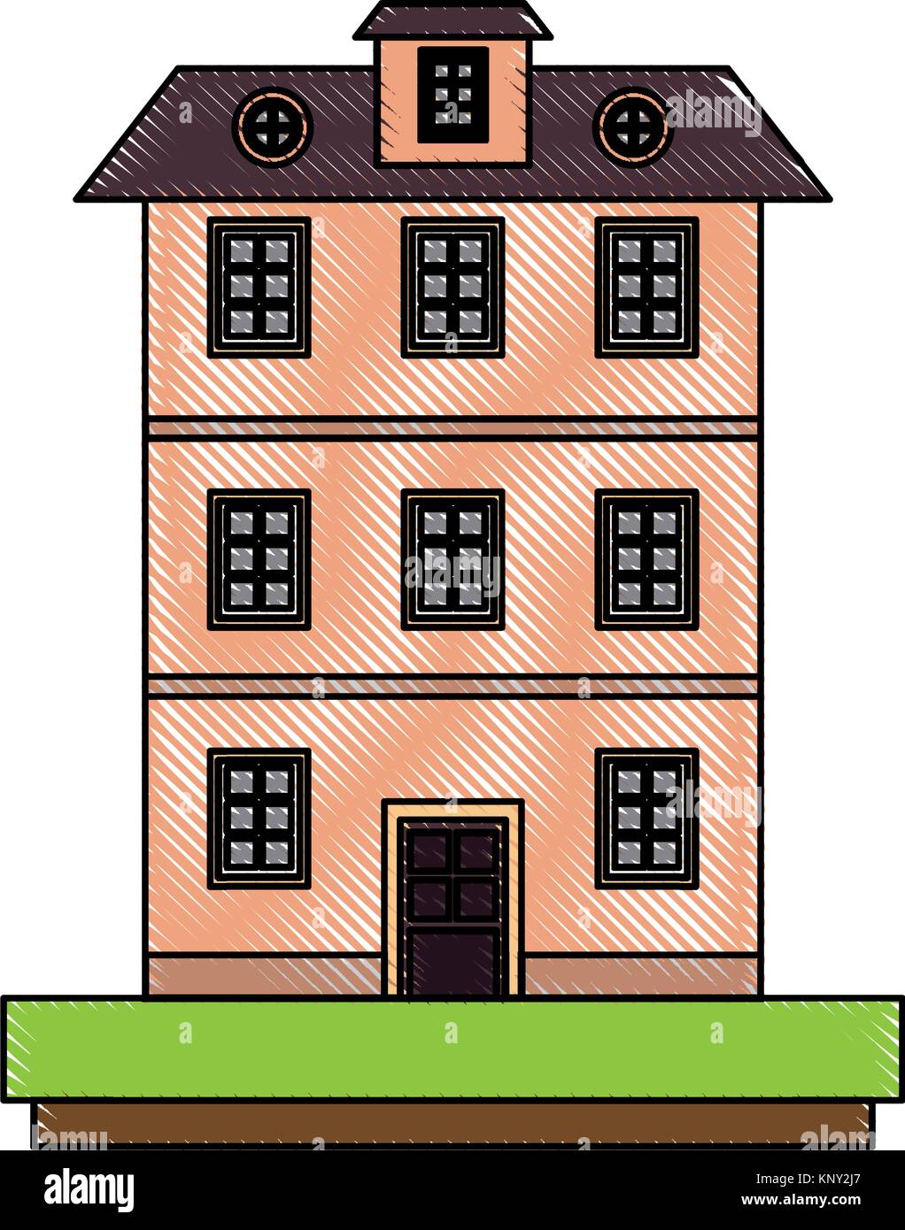 old apartments tower building Stock Vector Image & Art - Alamy