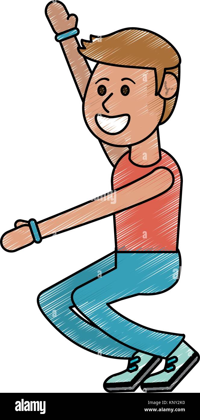 Man doing exercise with dumbbells cartoon Stock Vector Image & Art - Alamy