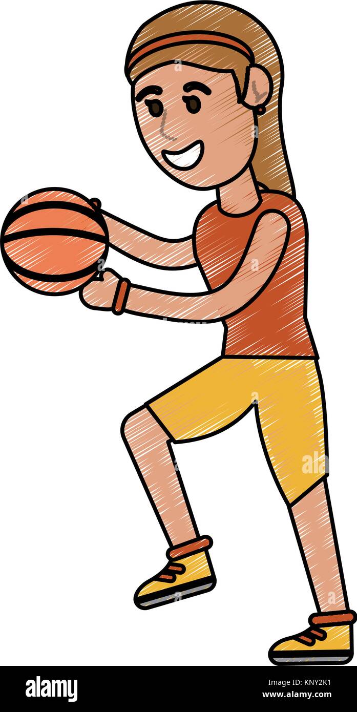 Woman playing basketball Stock Vector Image & Art - Alamy