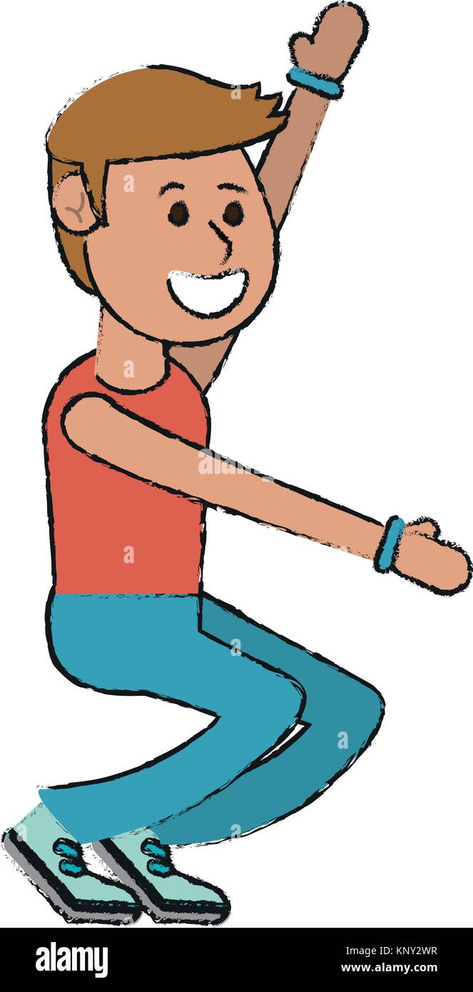 Man doing squats cartoon Stock Vector Image & Art - Alamy