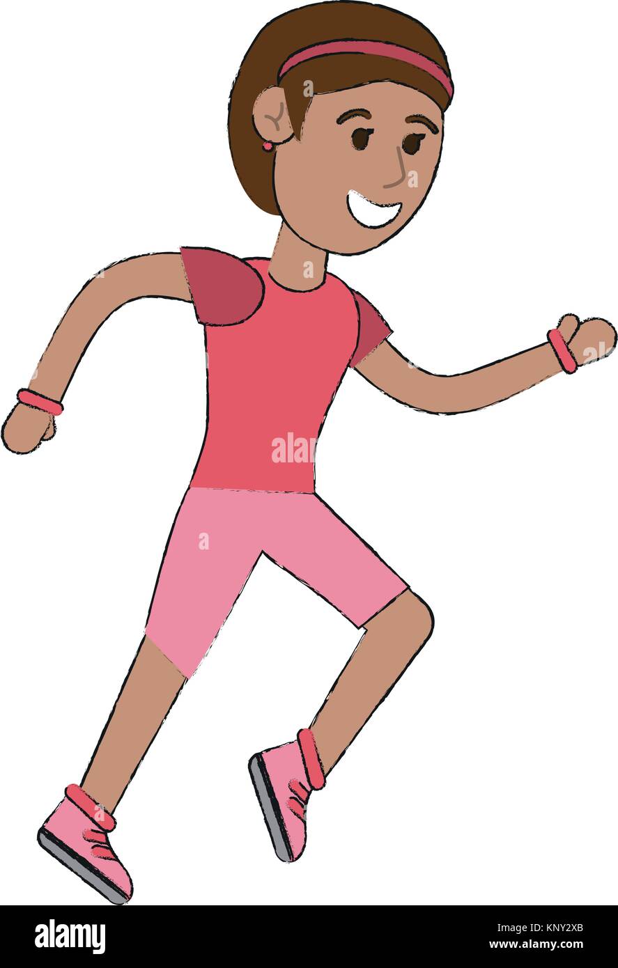 Cartoon Woman Running Stock Photos & Cartoon Woman Running Stock Images ...