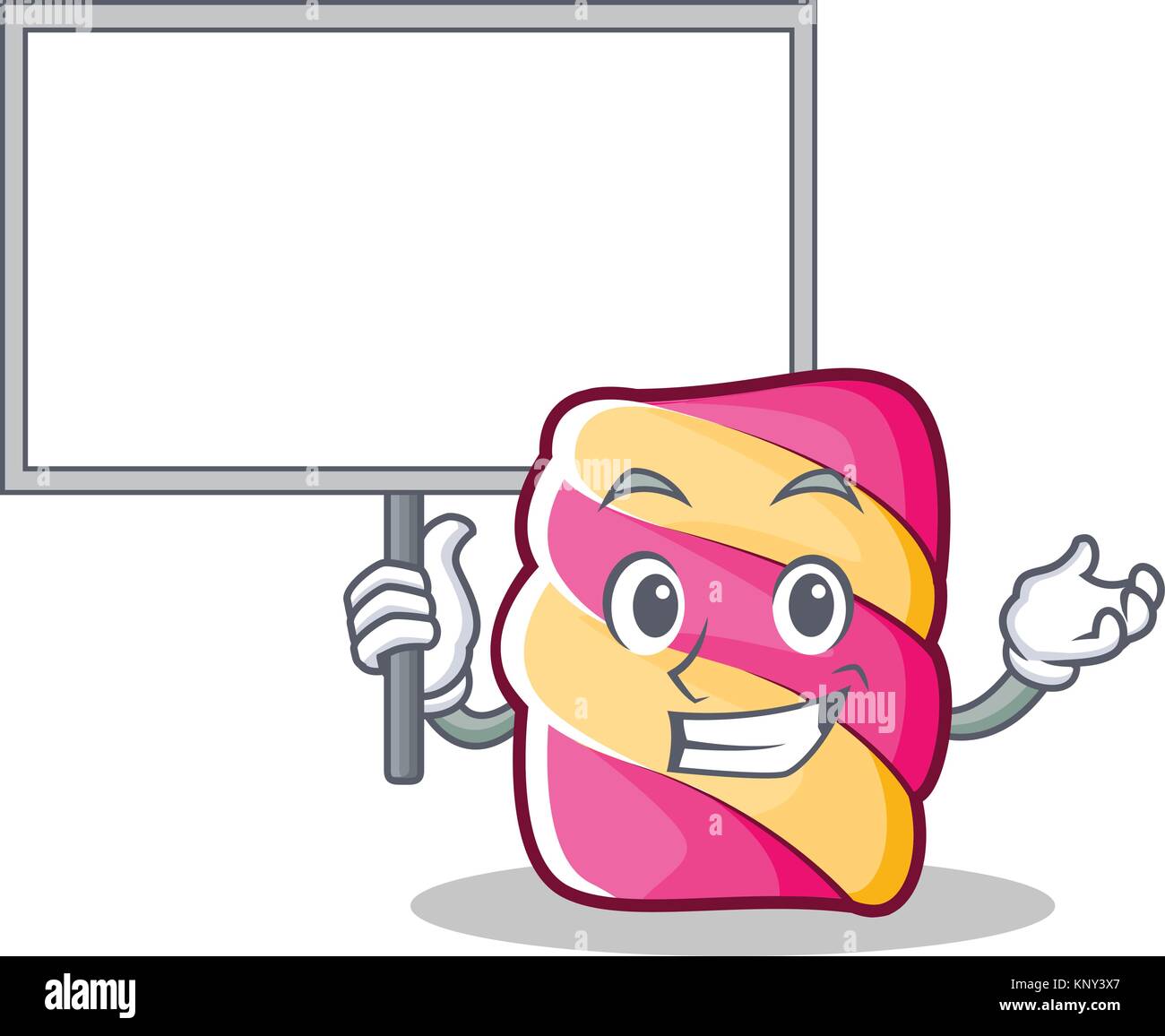 Bring board marshmallow character cartoon style Stock Vector Image ...