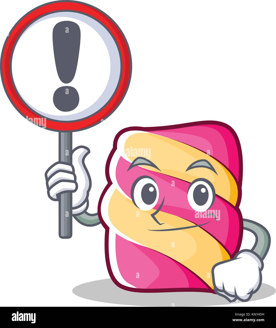 With sign marshmallow character cartoon style Stock Vector Image & Art ...