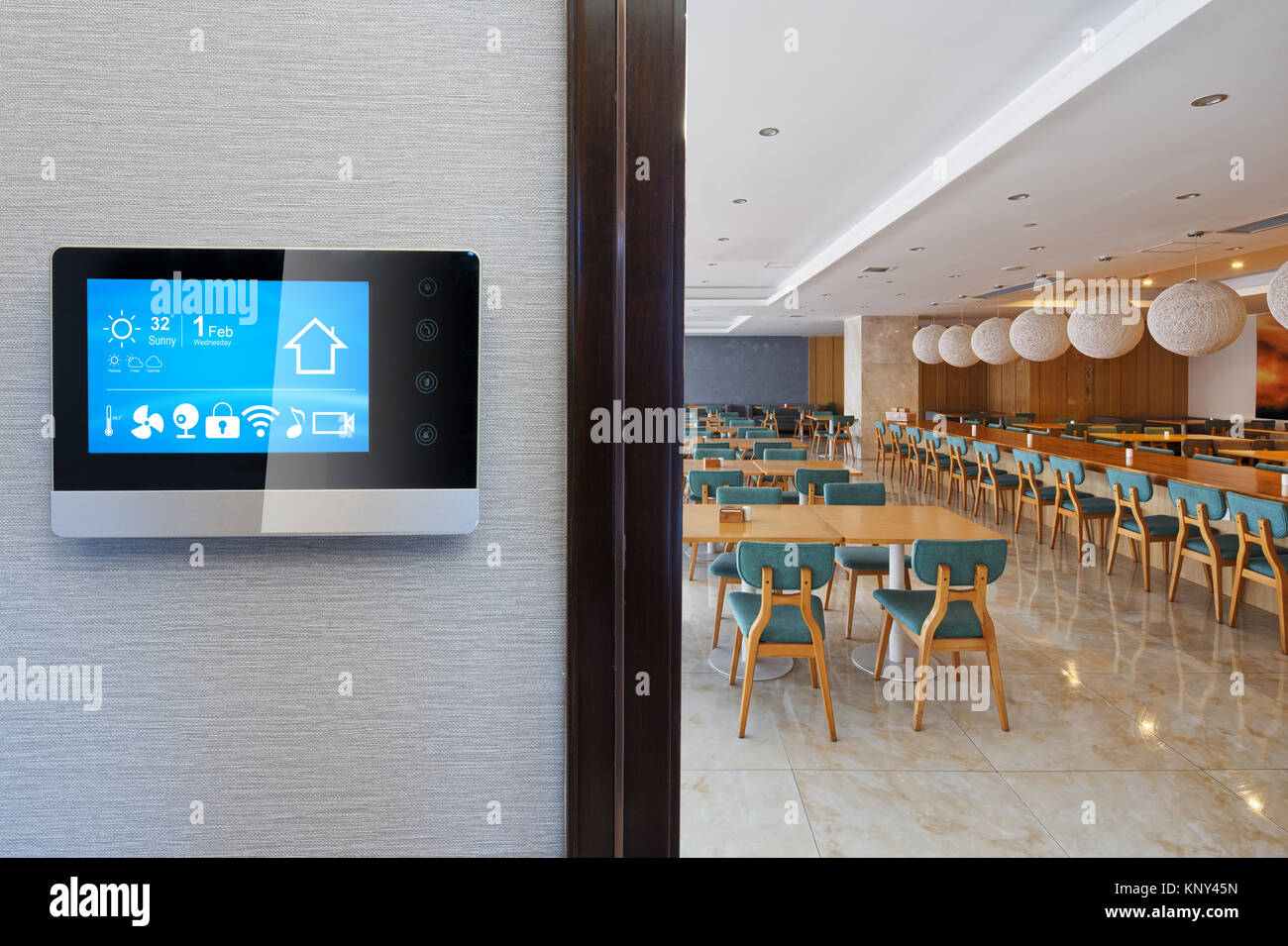 Cafeteria on wall hi-res stock photography and images - Alamy