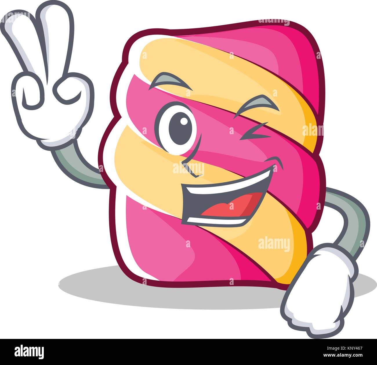 Two finger marshmallow character cartoon style Stock Vector Image & Art ...