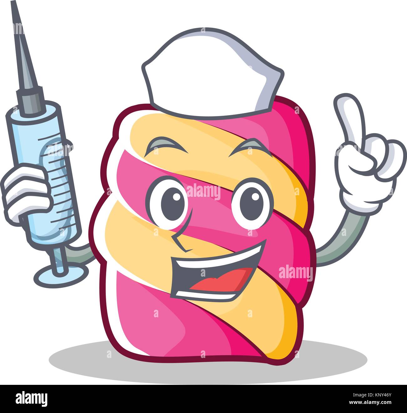 Nurse marshmallow character cartoon style Stock Vector Image & Art - Alamy