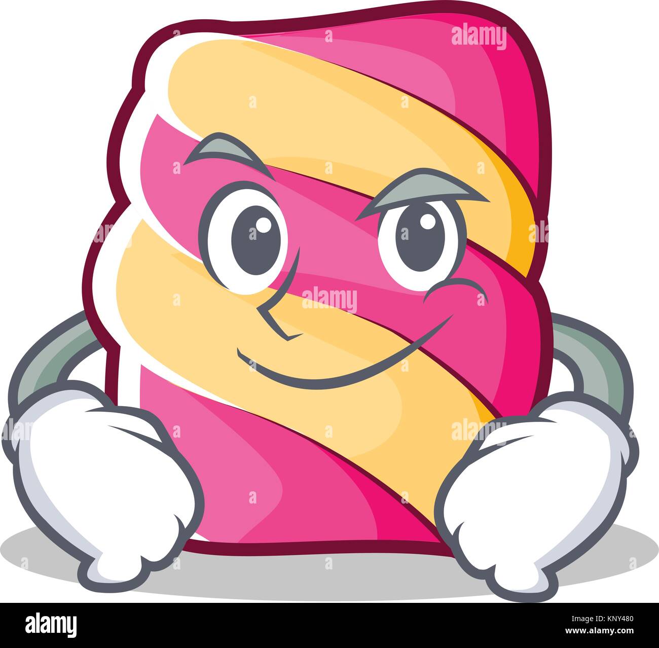 Smirking marshmallow character cartoon style Stock Vector Image & Art ...