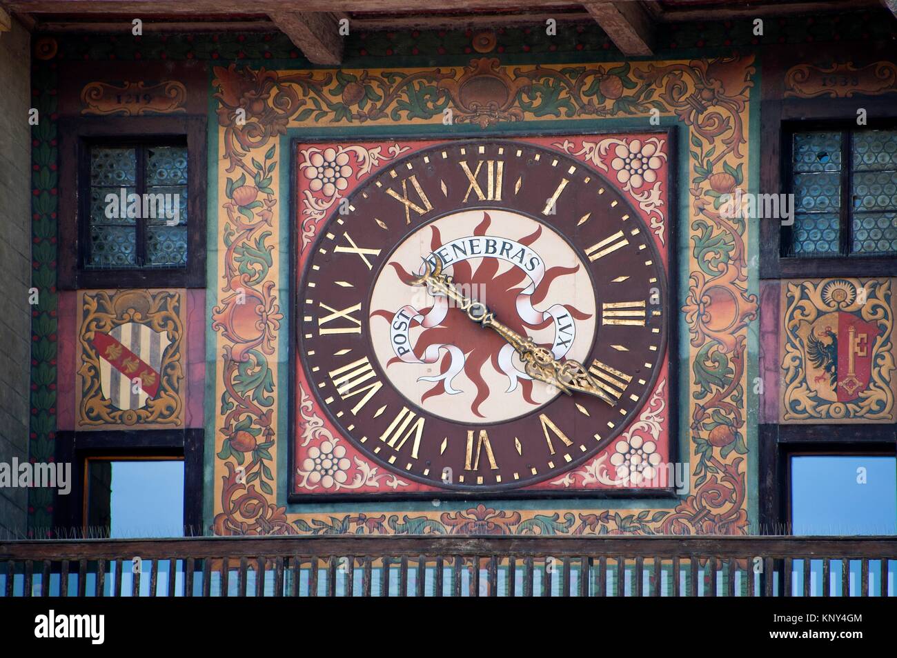 Swiss clock tower hi-res stock photography and images - Alamy