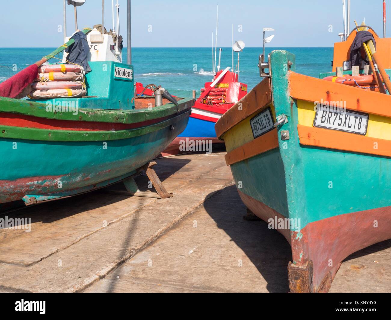 Fishing boats at arniston hi-res stock photography and images - Alamy