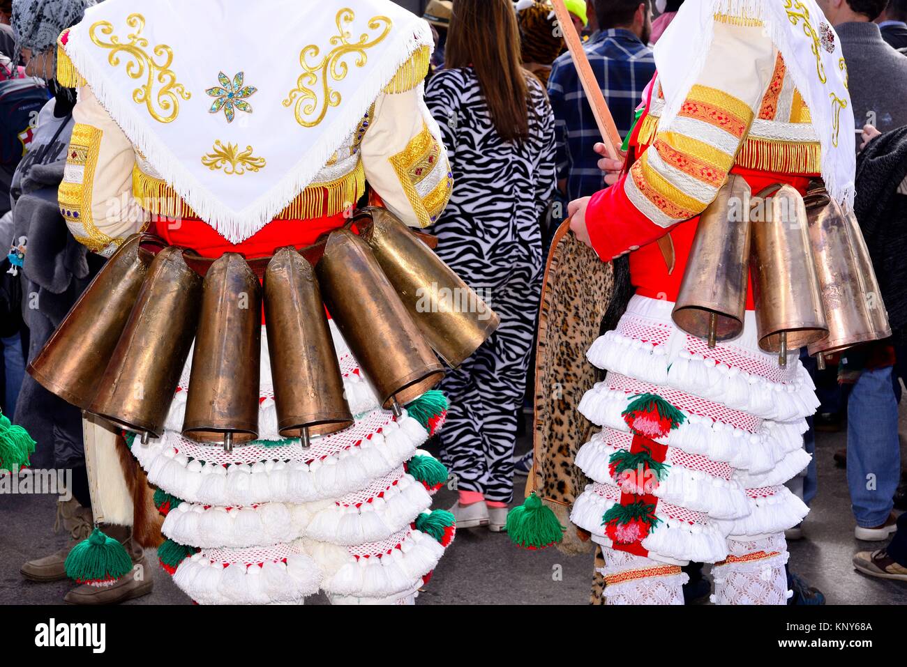 Cowbells of the Cigarrons of Verin, mask of the Entroido ""carnival ...