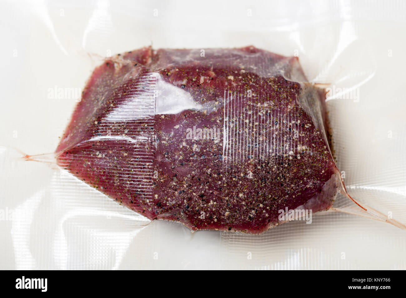 sous vide bags with meat Stock Photo - Alamy