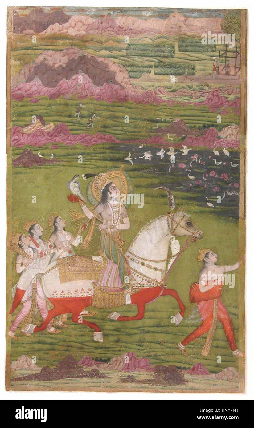A Deccan painting circa 1700 depicting Chand Bibi hunting with ...