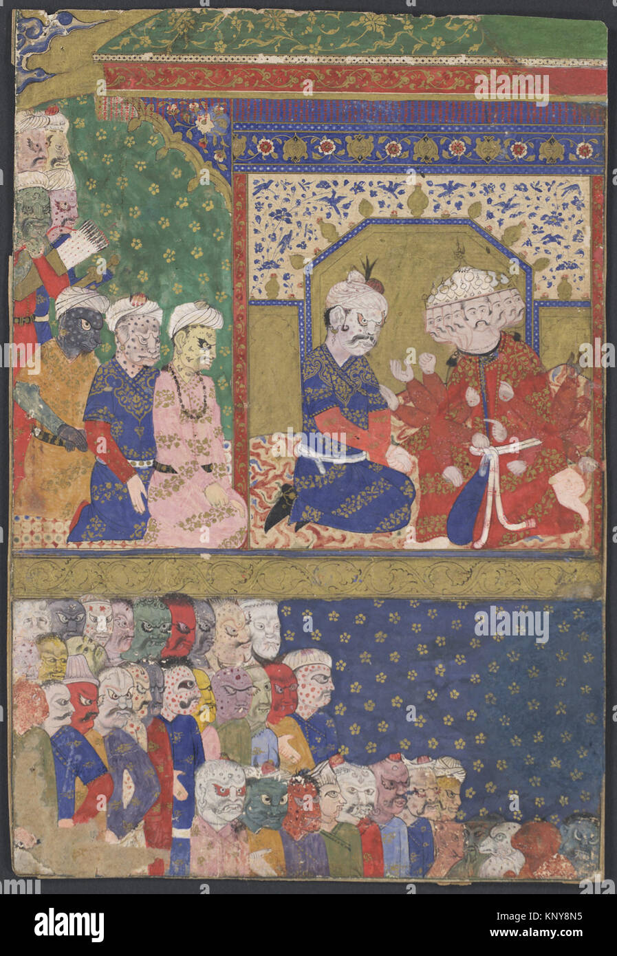 The Court of Ravana , Folio from a Ramayana MET DP103081 The Court of ...