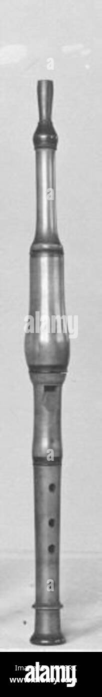 French flageolet in A, mid-19th century, crafted from wood and horn ...