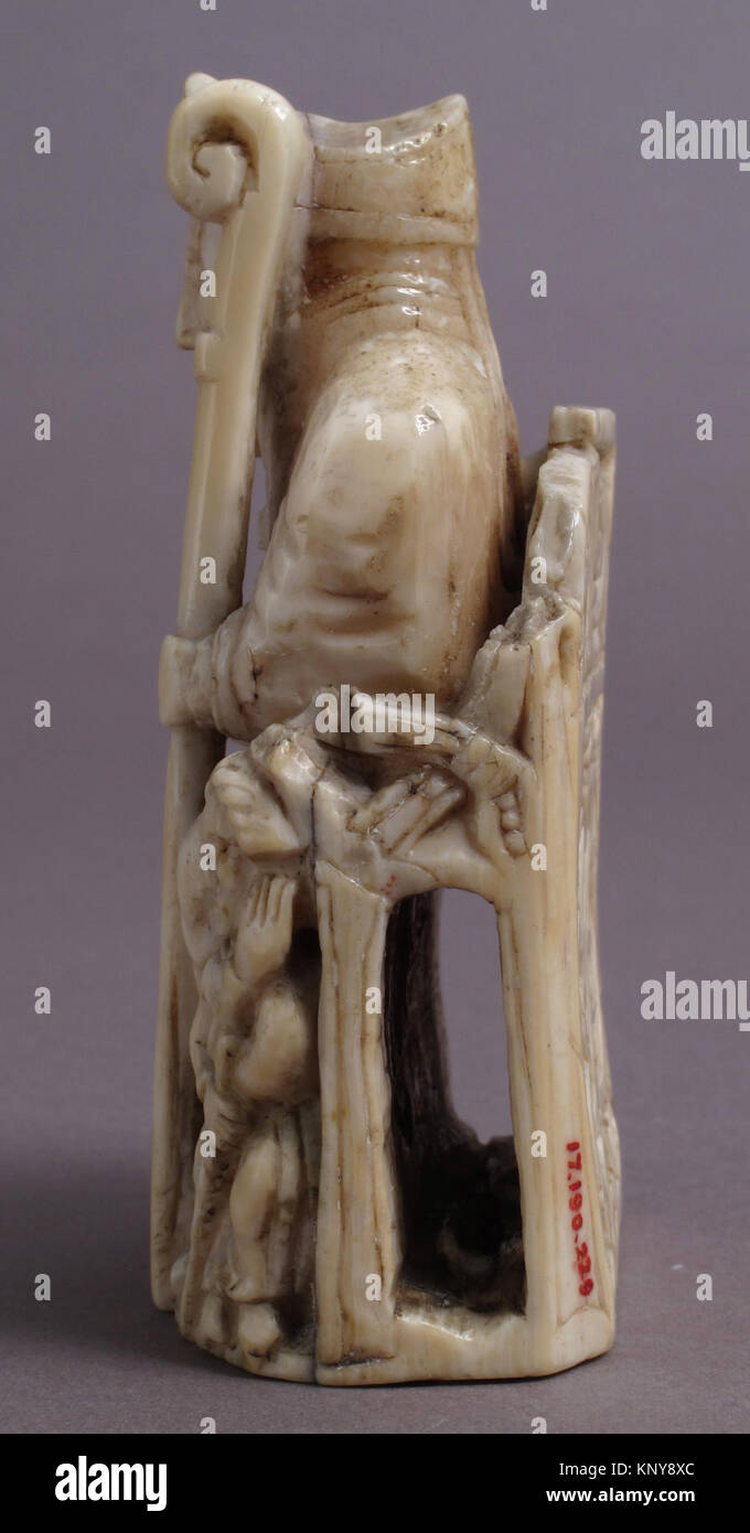 Chess Piece in the Form of a Bishop with Two Attendants MET sf17-190 ...