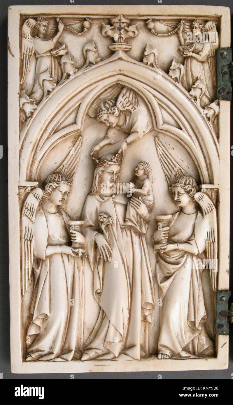 Diptych with Virgin and Child and Crucifixion MET sf17-190-284d1 464283 French, Diptych with ...