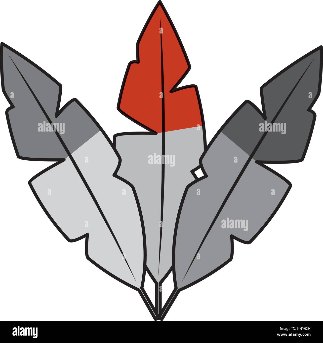 Three feathers Stock Vector Images - Alamy