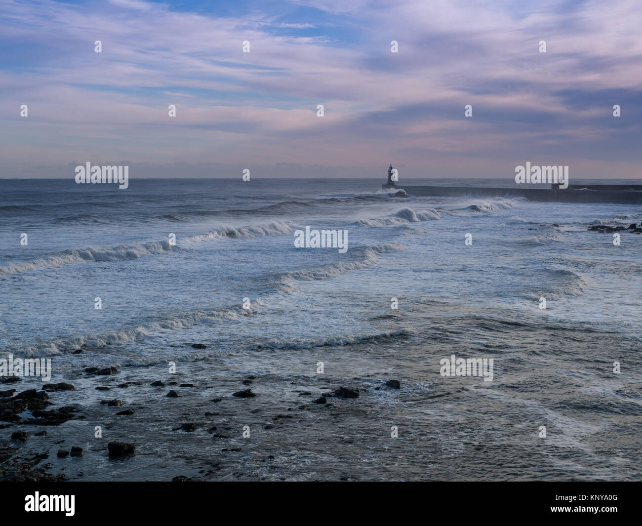 Tynemouth Harbour, Northumbria Stock Photo - Alamy