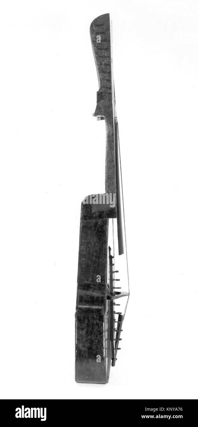 An 18th-century baryton with sympathetic strings, played with a bow in ...