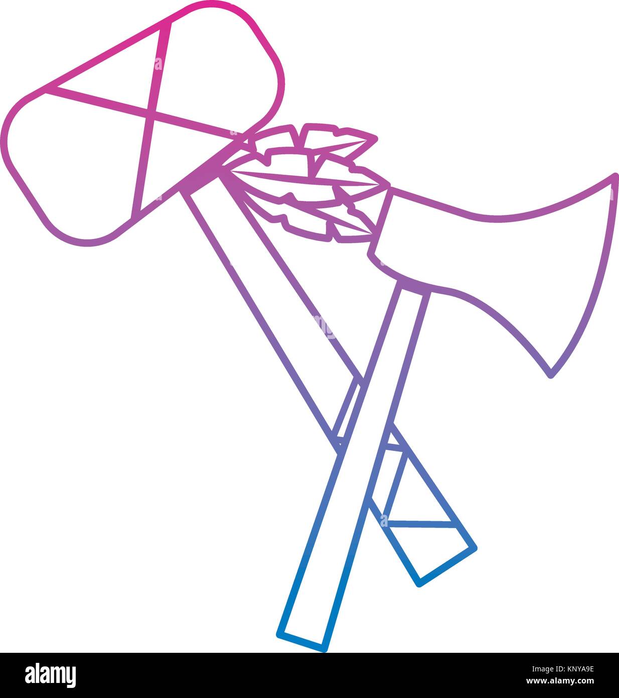 axe and tomahawk native american indian weapon Stock Vector Image & Art ...