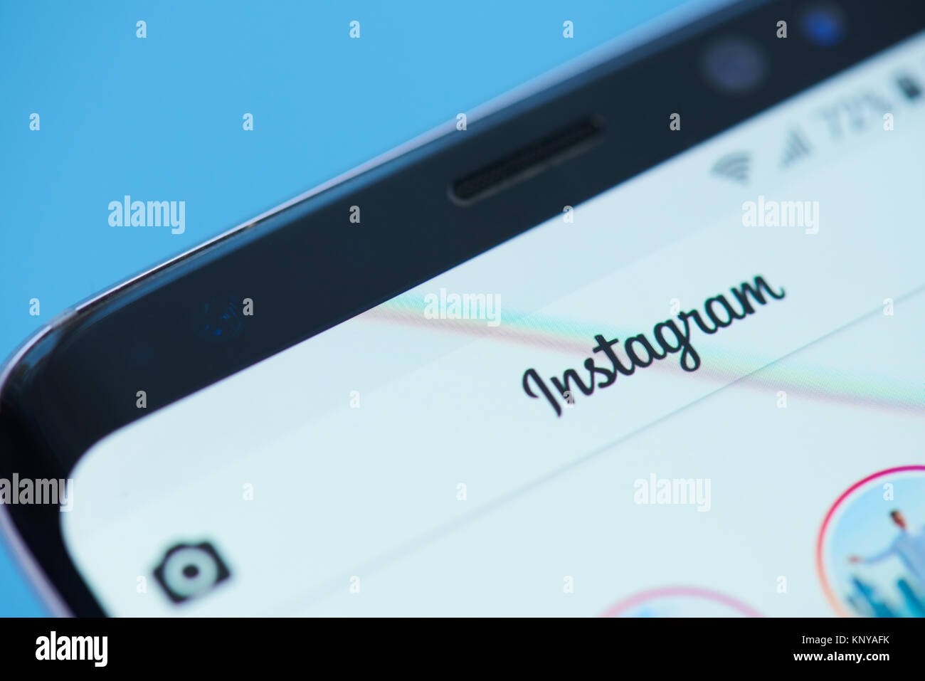 New york, USA - December 12, 2017: Instagram social network moblie ...