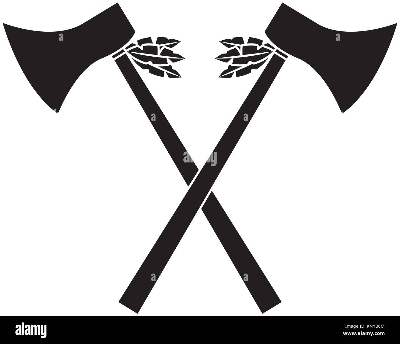 crossed pair axe native american indian weapon Stock Vector Image & Art ...