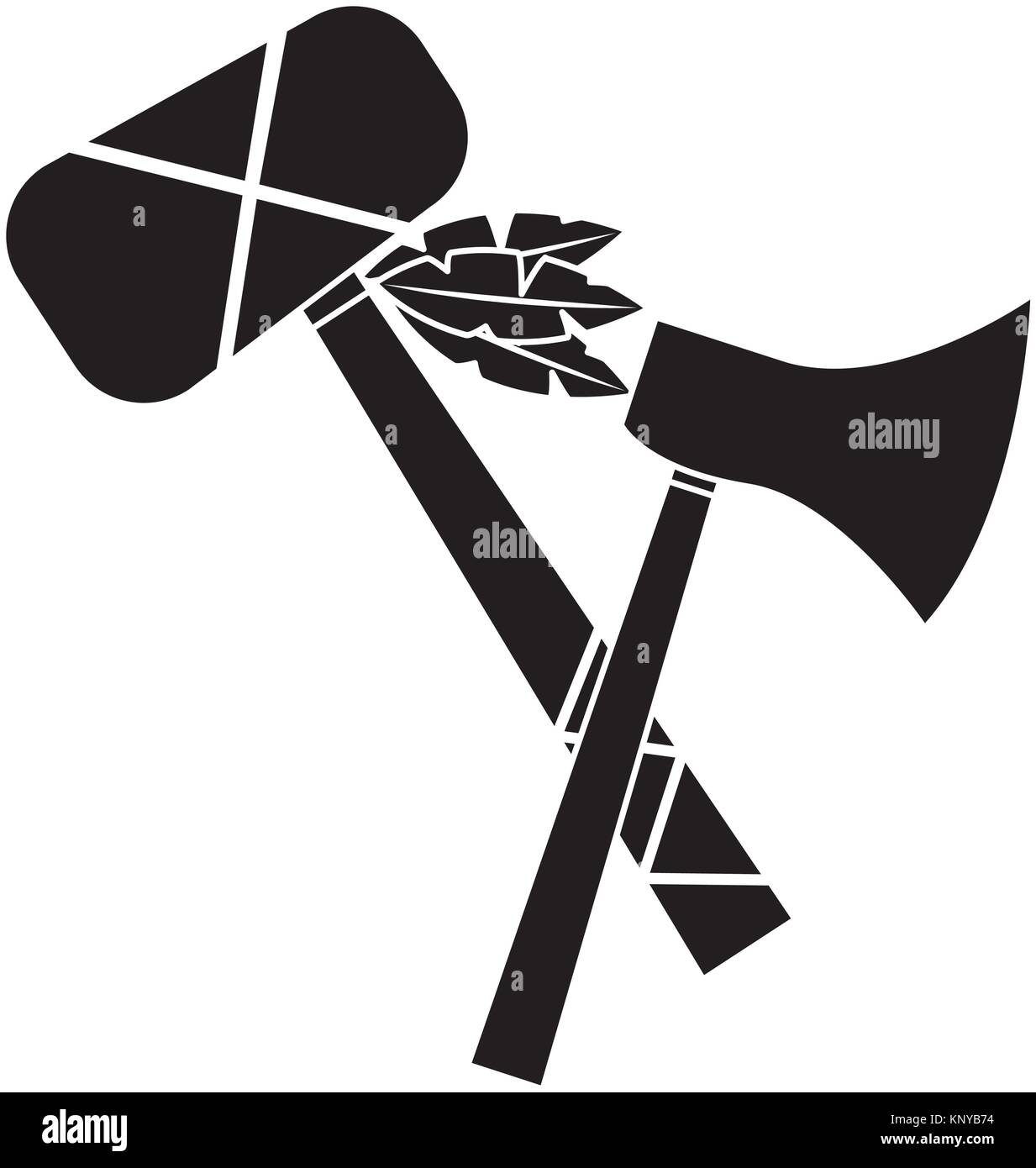 axe and tomahawk native american indian weapon Stock Vector Image & Art ...