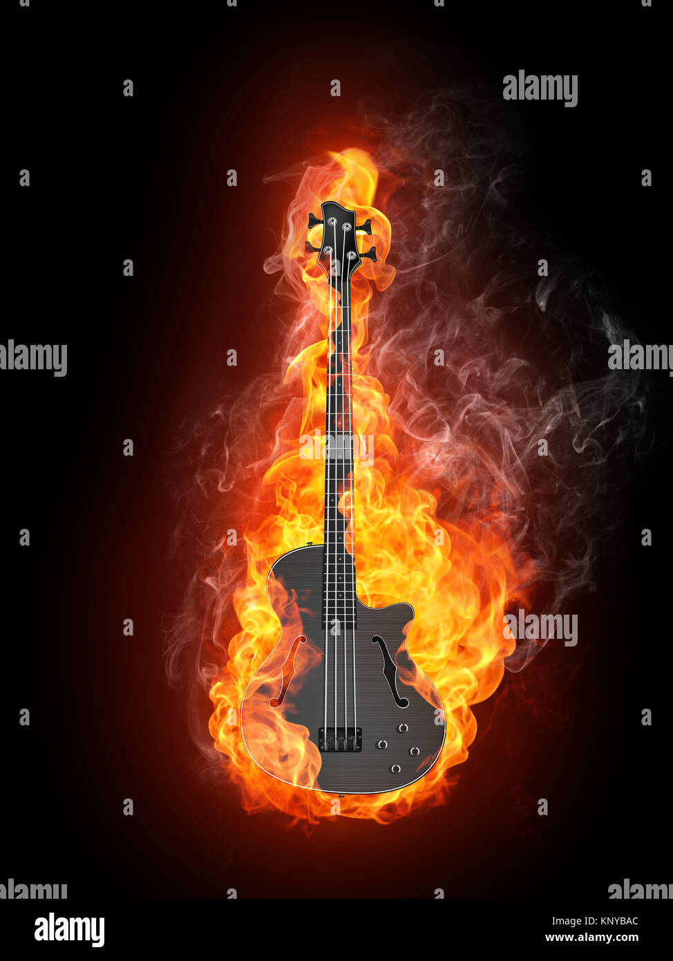 Red Bass Guitar Wallpaper