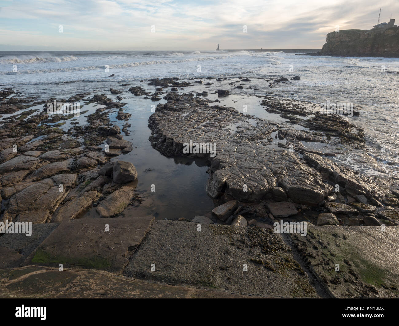 Tynemouth Harbour, Northumbria Stock Photo - Alamy