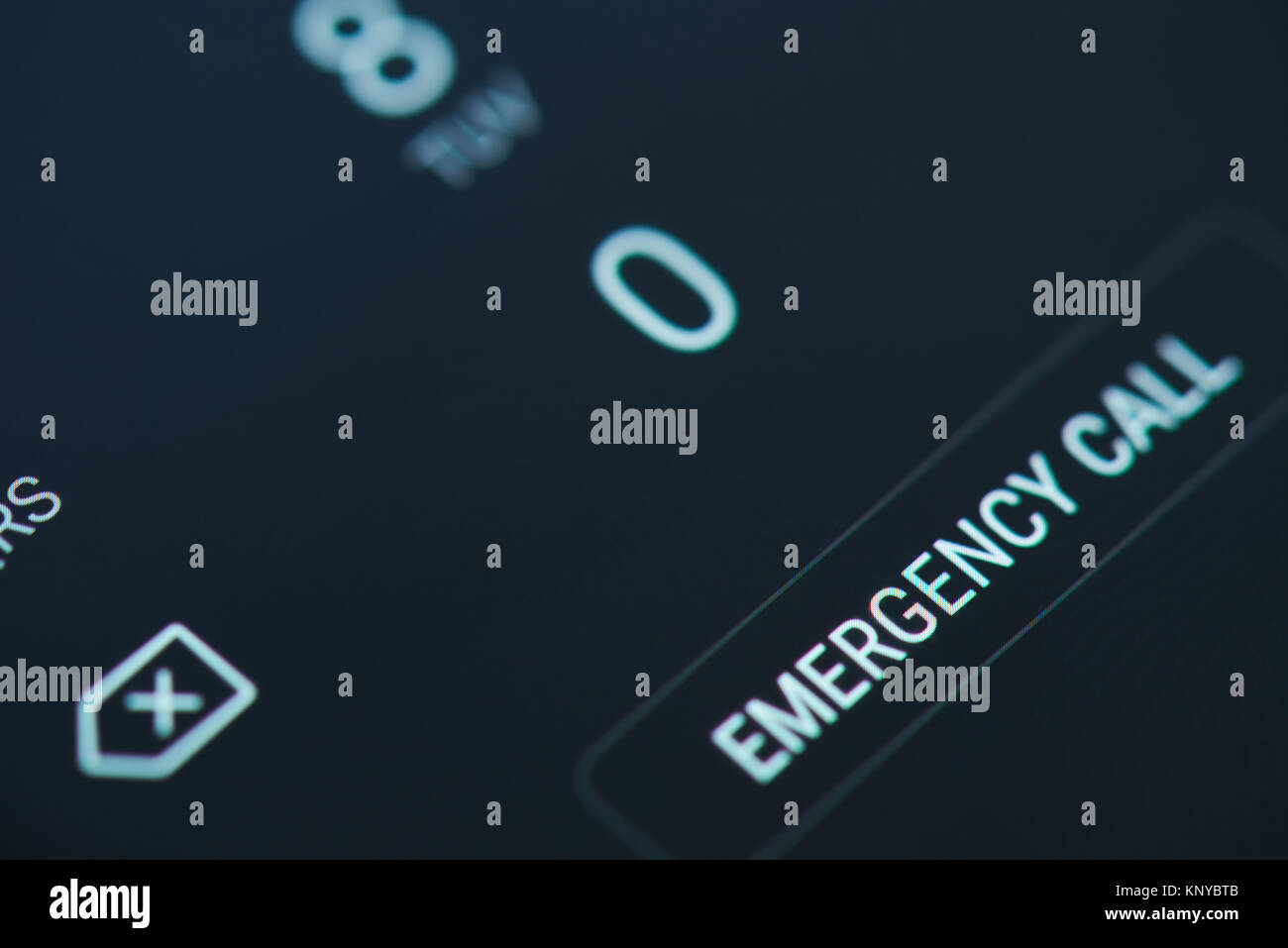 New york, USA - December 12, 2017: Emergency call on smartphone screen ...