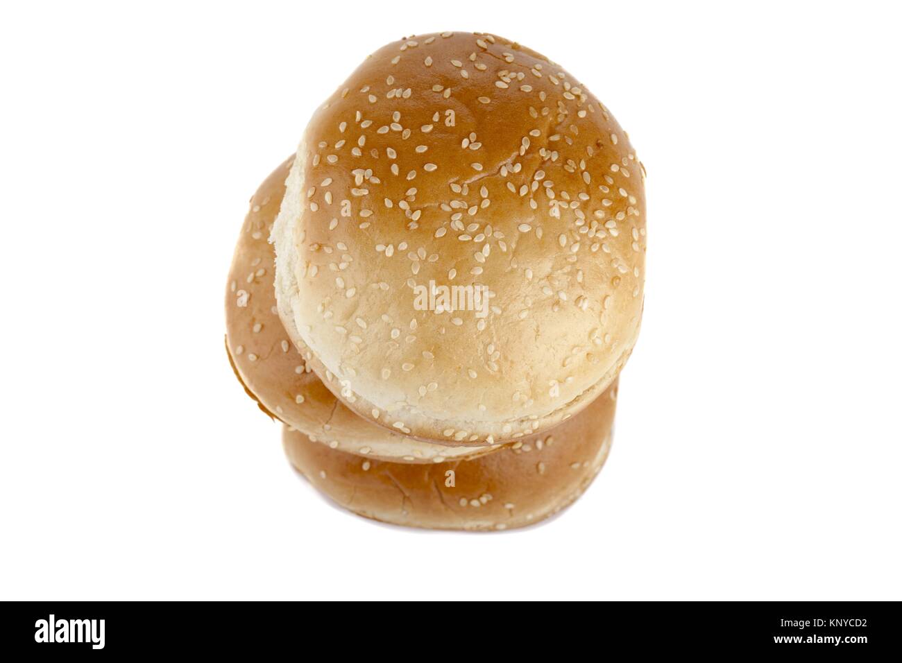 a pile of burger buns Stock Photo - Alamy