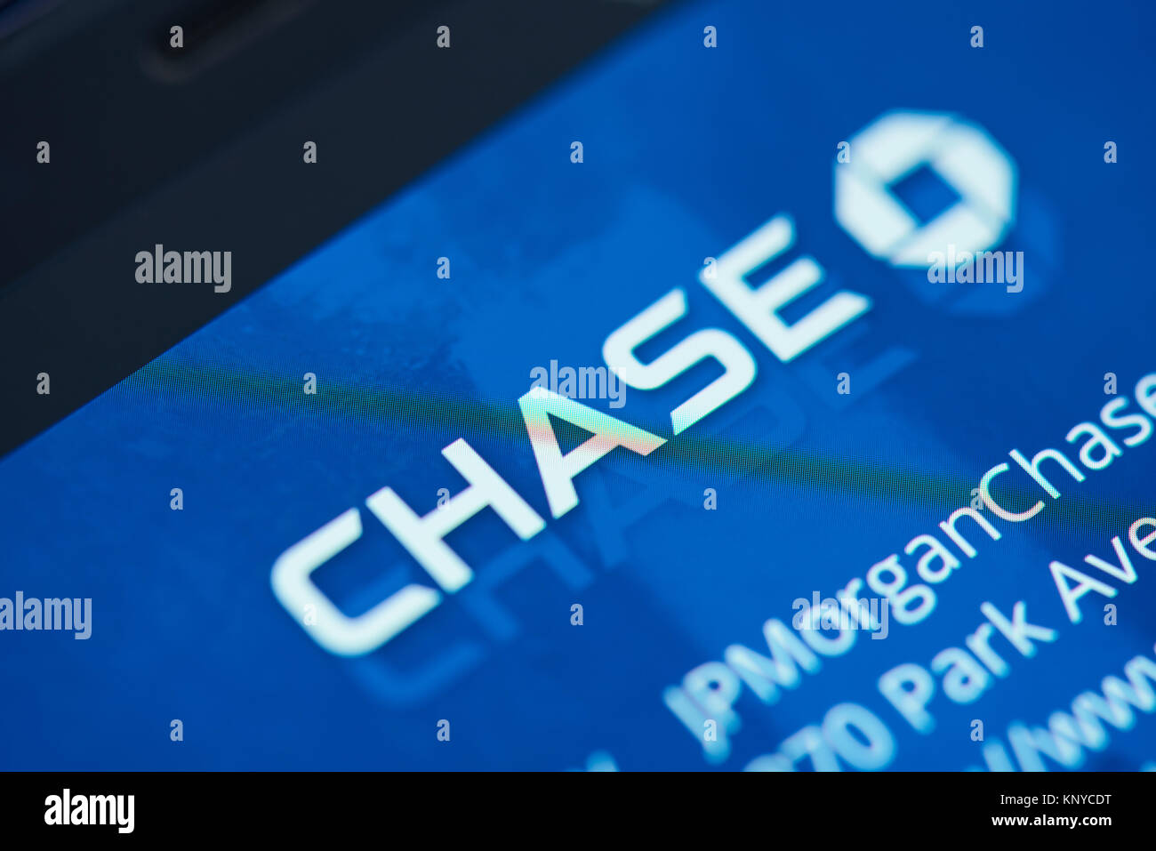 New york, USA - December 12, 2017: Chase bank moblie menu application ...