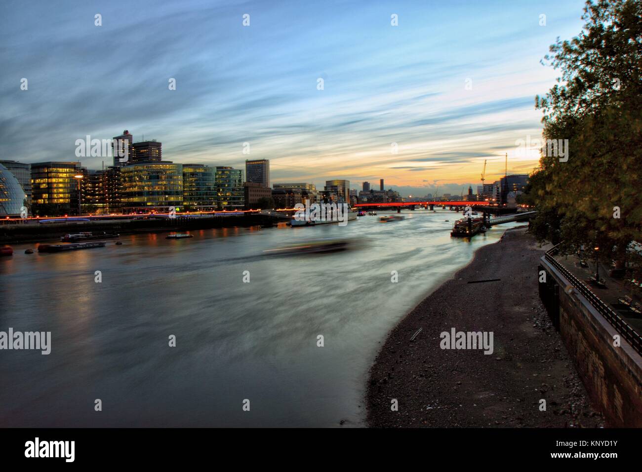 London view at dusk Stock Photo - Alamy