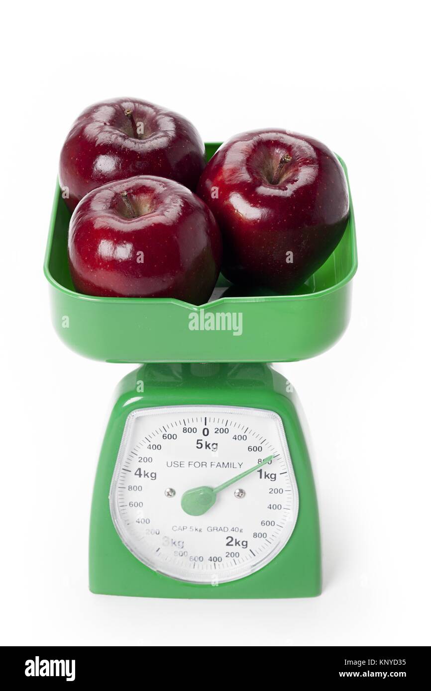 apples on a scale Stock Photo - Alamy