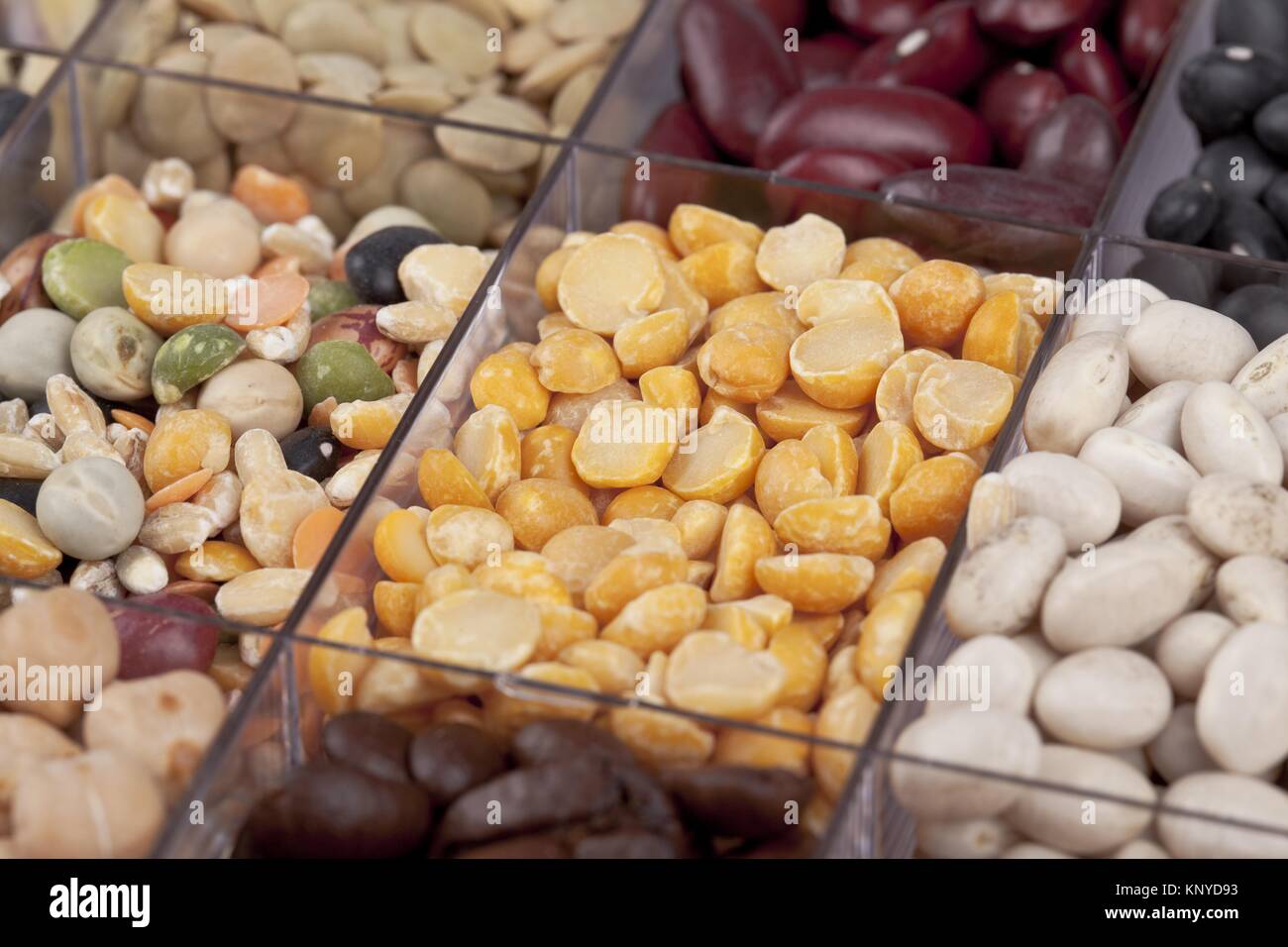 assorted container beans Stock Photo - Alamy