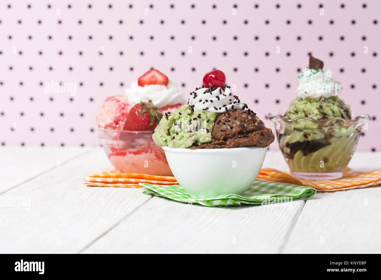 assorted ice cream Stock Photo - Alamy